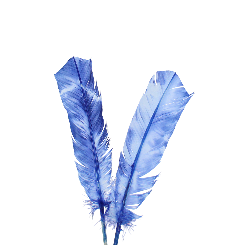 Turkey Quills Camouflage Blue – Schuman Feathers